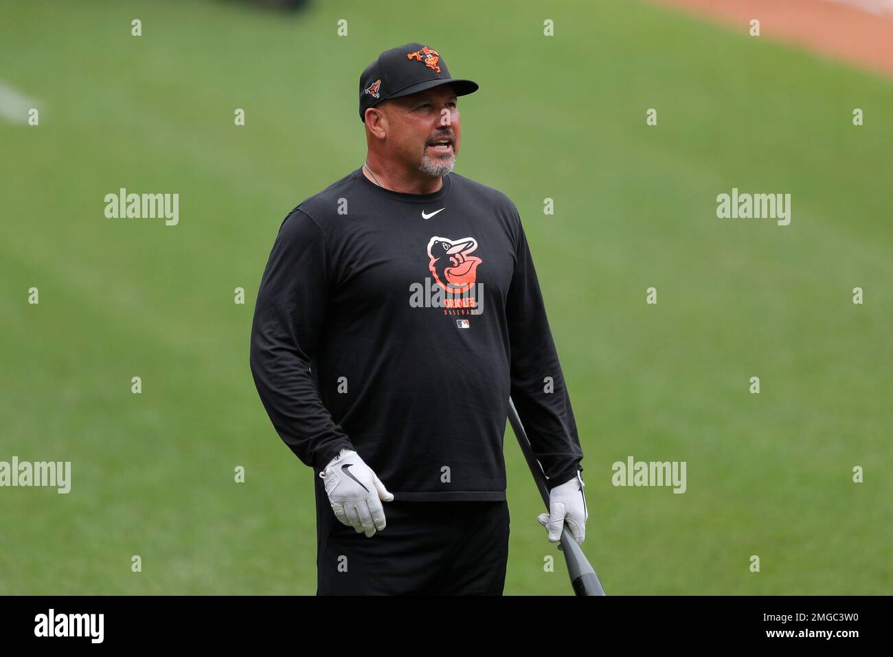 Baltimore Orioles coach Fredi Gonzalez looks on during baseball ...