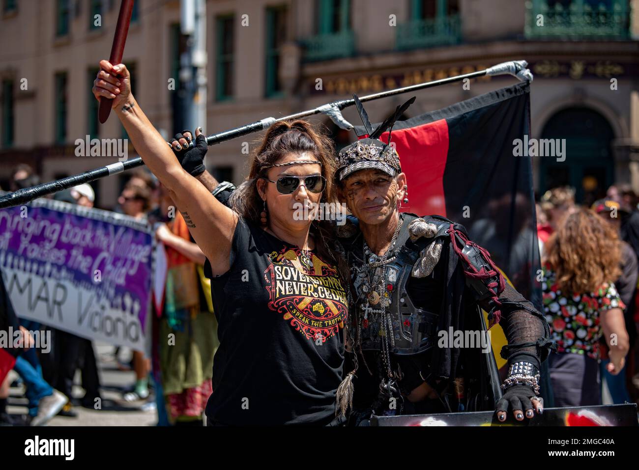 26th January 2023, Melbourne, Australia. Robbie Thorpe speaks to the ...
