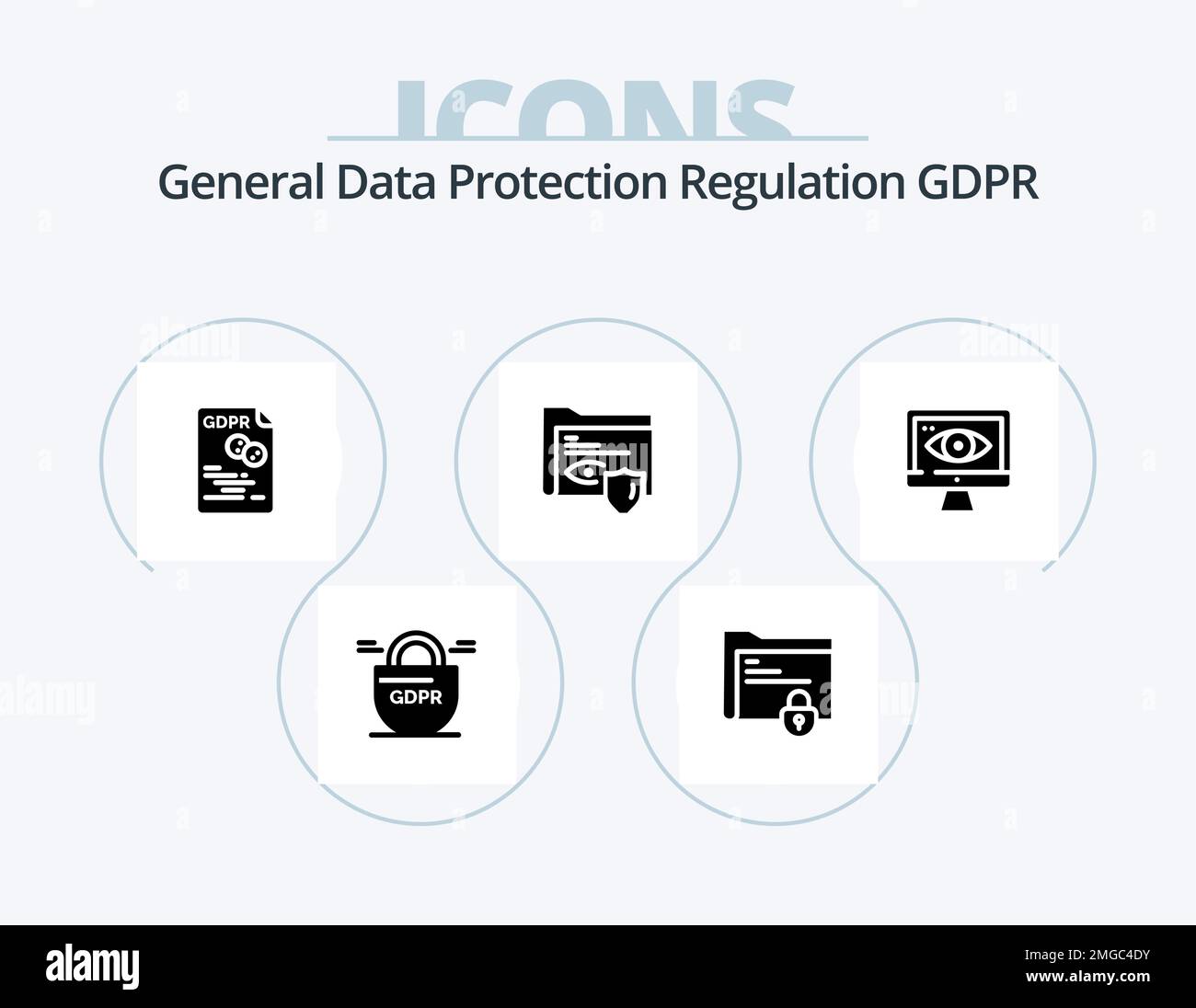 Gdpr Glyph Icon Pack 5 Icon Design. . gdpr . gdpr . file . data Stock ...