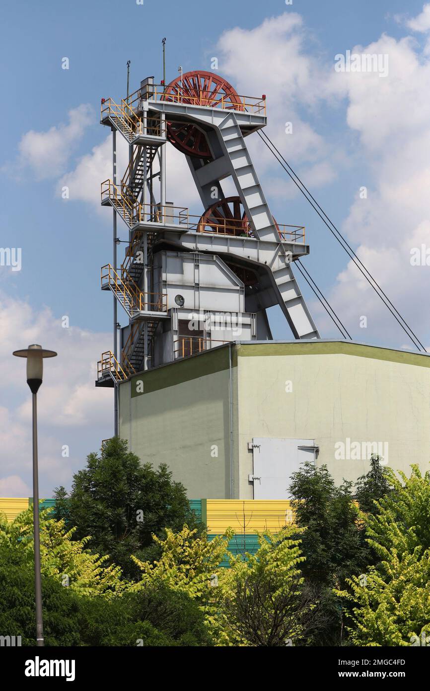 This photo shows the Wujek coal mine in the Polish region of Silesia ...