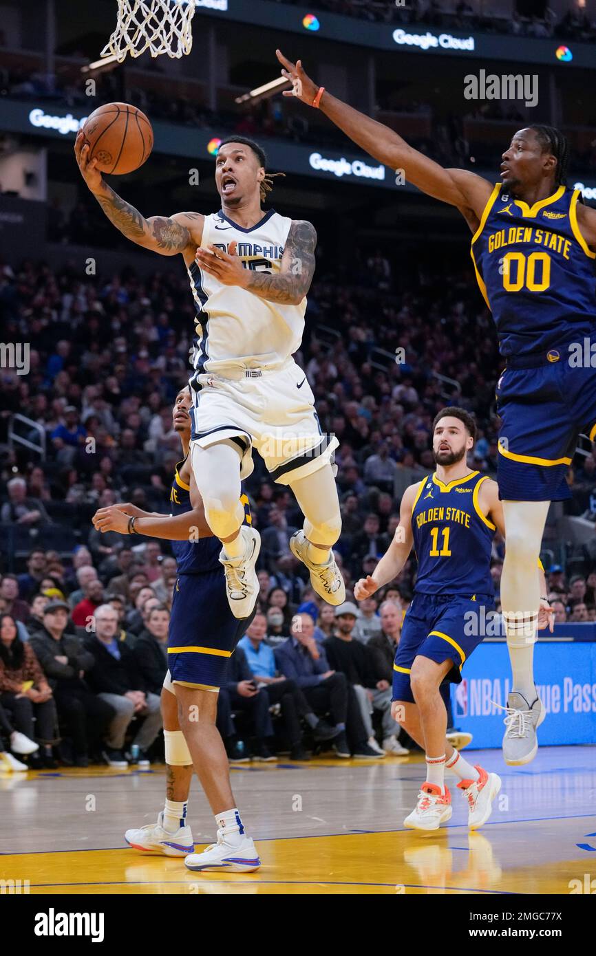 Memphis Grizzlies forward Brandon Clarke shoots next to Golden State ...