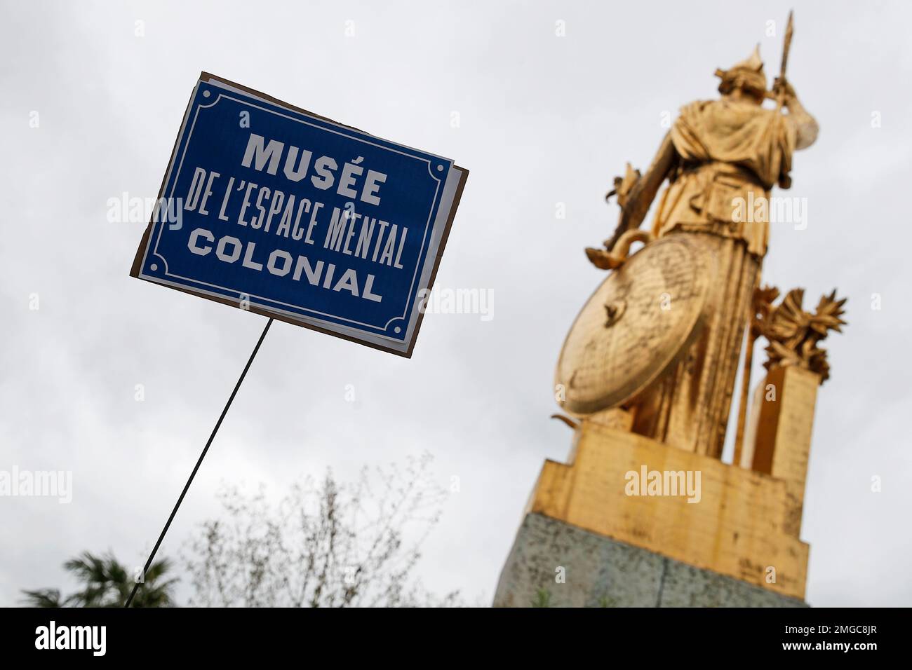 A sign reading "Museum of Colonial Mental Space" is displayed as anti ...