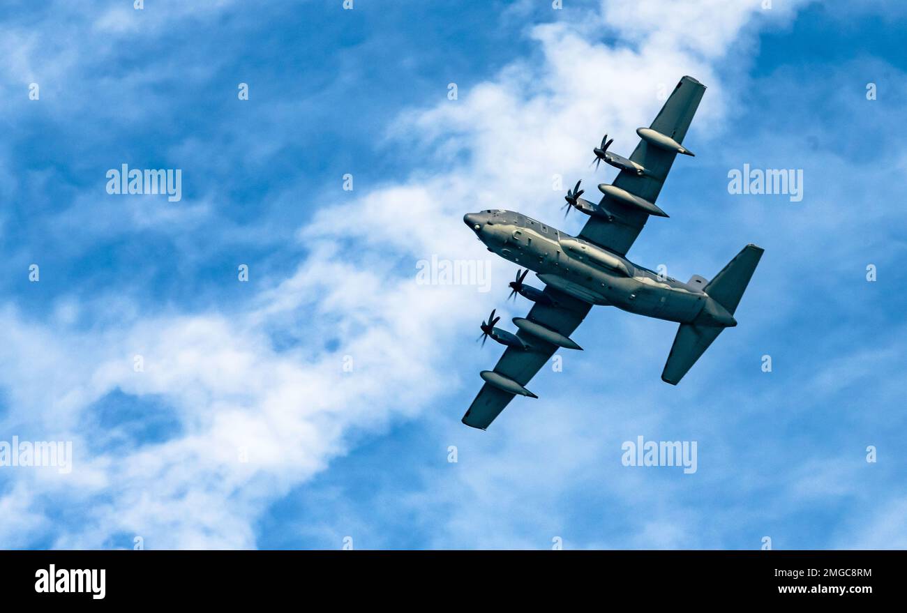 A U.S. Air Force MC-130 J Commando II aircraft assigned to the 352d ...