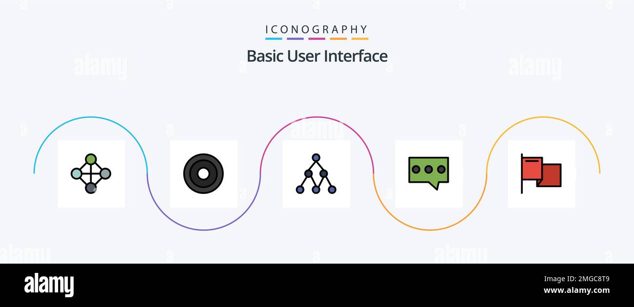 Basic Line Filled Flat 5 Icon Pack Including . mark. network. flag ...