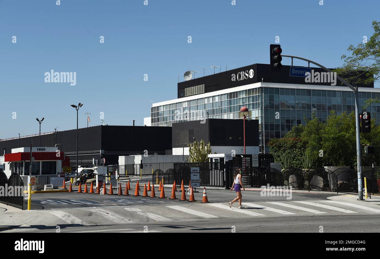The entrance to the CBS Television City studios is pictured, Friday ...