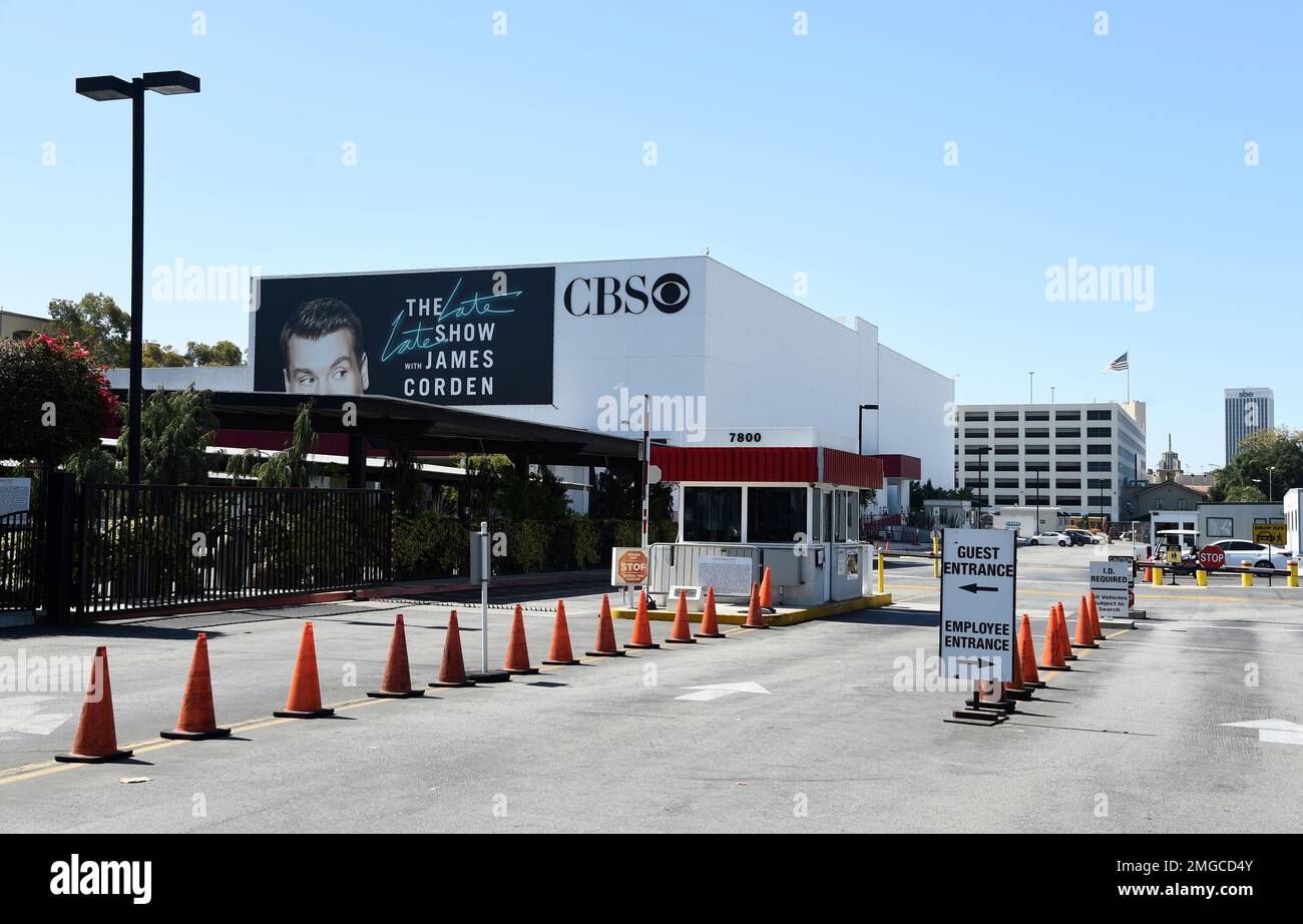The entrance to the CBS Television City studios is pictured, Friday ...