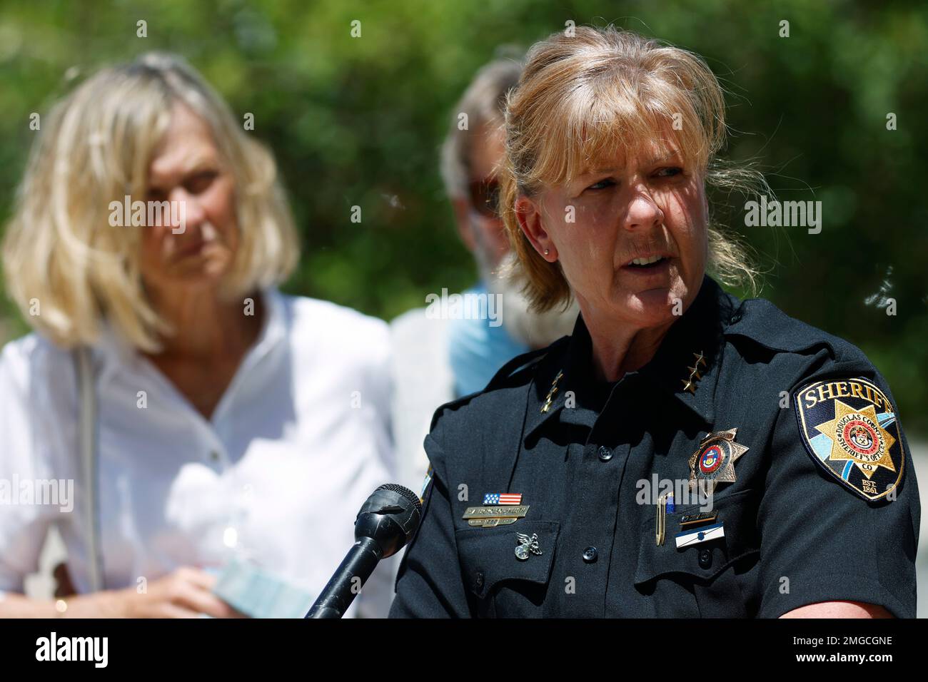 Holly Nicholson-Kluth, undersheriff of Douglas County, Colo., front ...