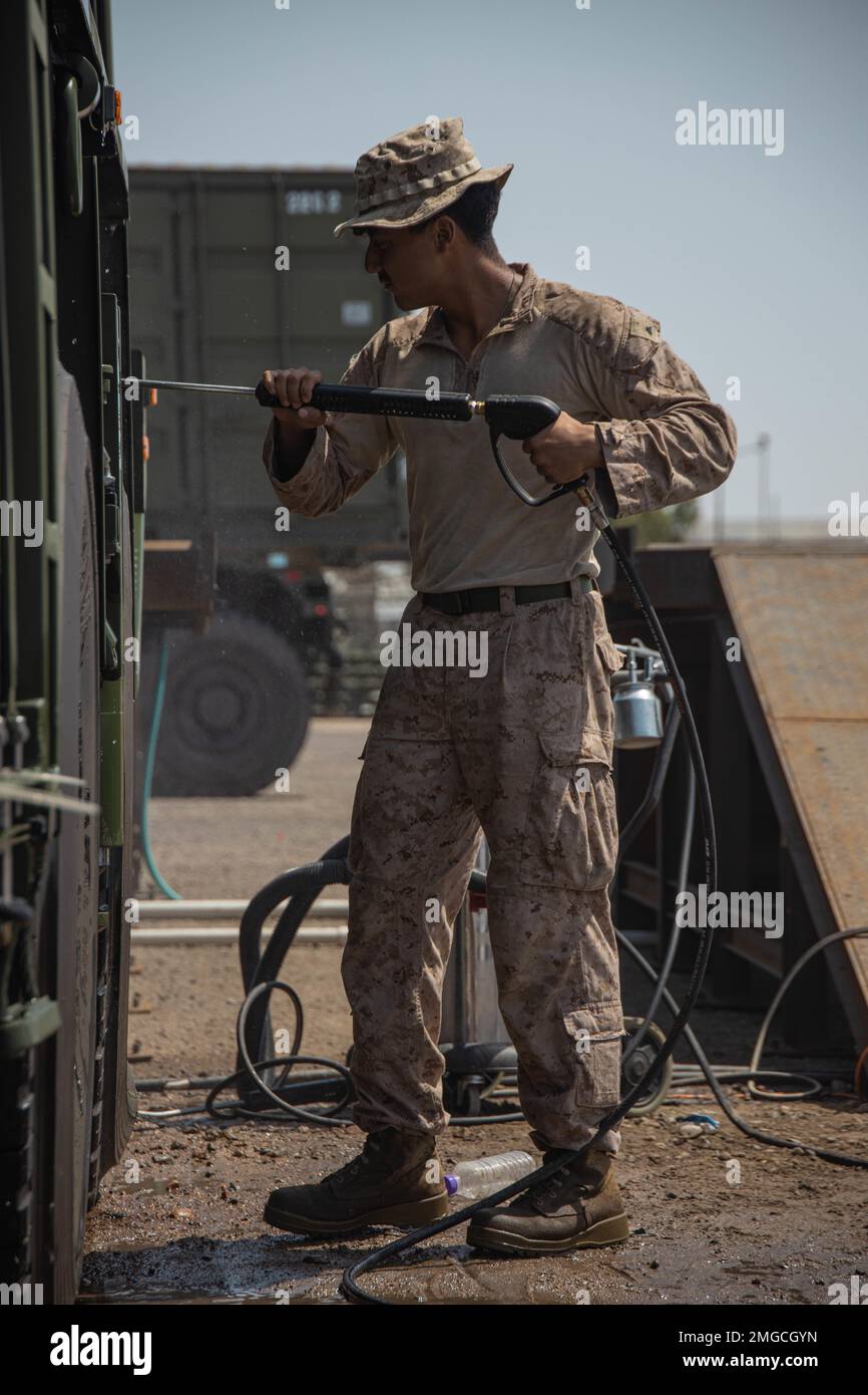 U.S. Marine Corps Lance Cpl. Jesus Gonzalez, a motor transport operator ...