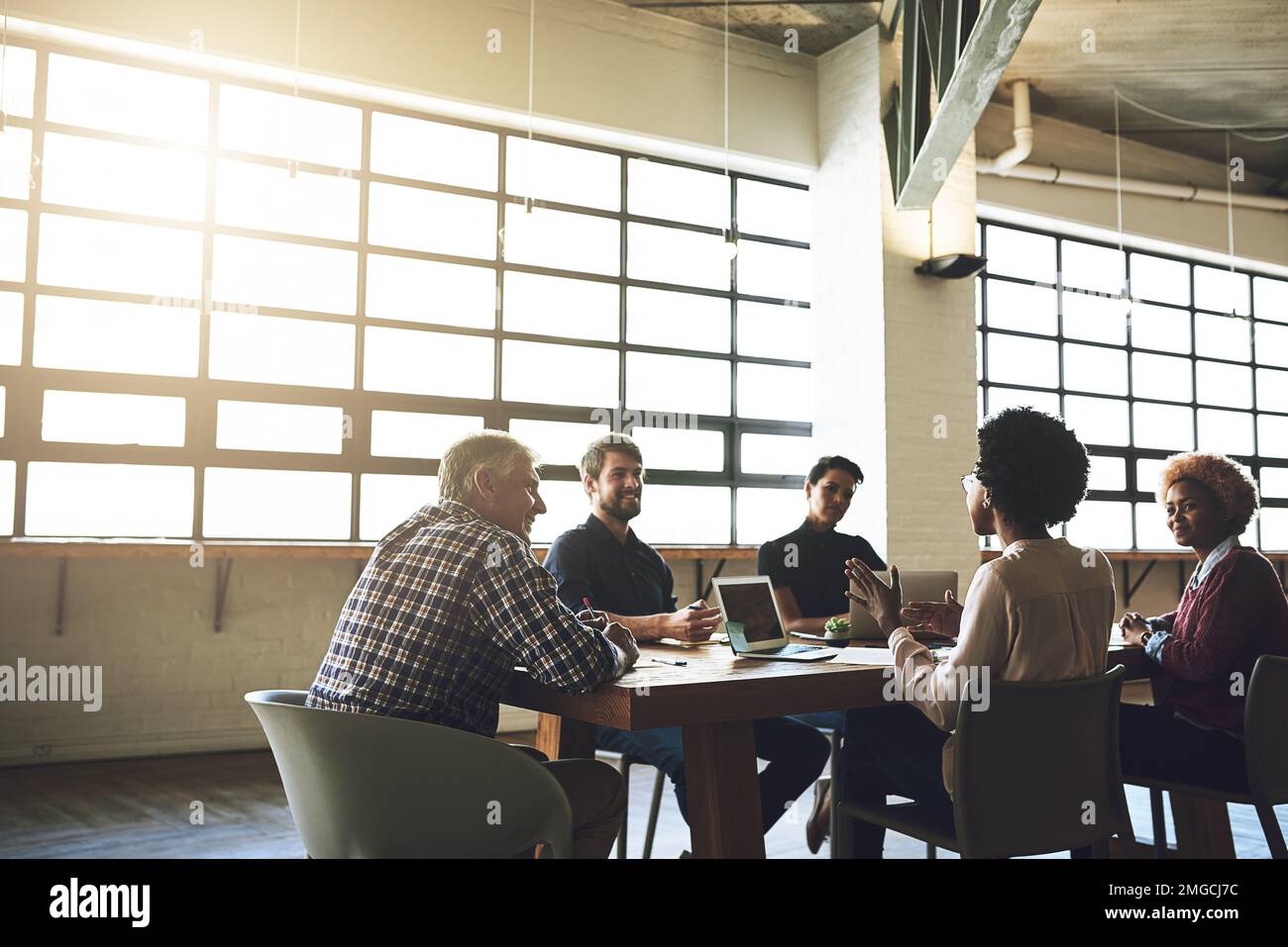 Office meetings are always needed. a group of colleagues having an ...