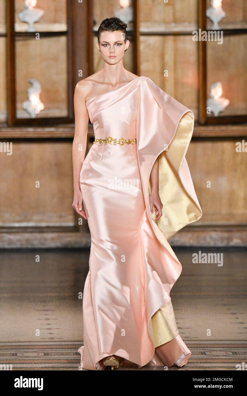 Paris, France. 25th Jan, 2023. A model walks the runway at the Rami Al ...