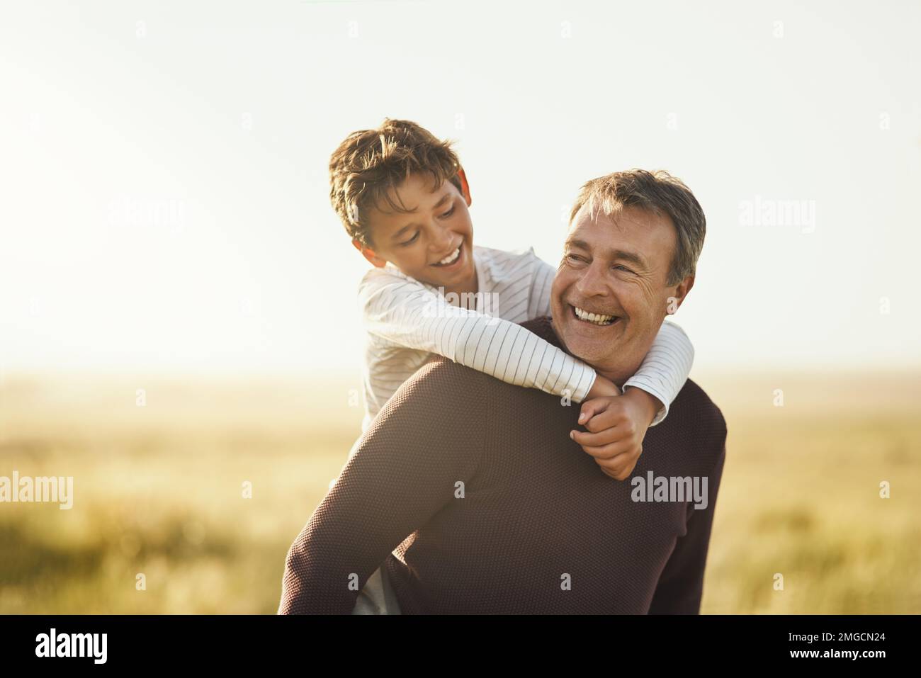 I love spending time with my dad. a father and son having a good time ...