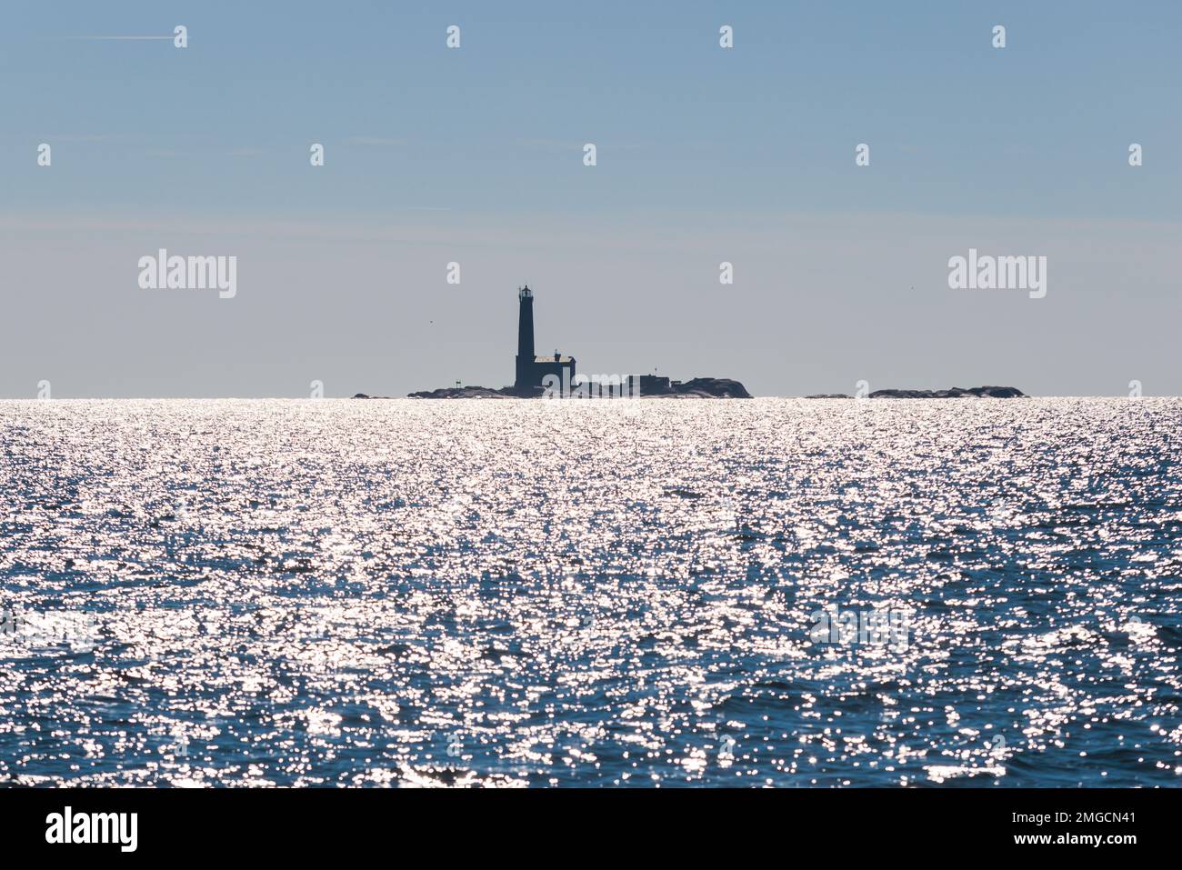 Bengtskär Lighthouse, view of Bengtskar island in Archipelago Sea ...