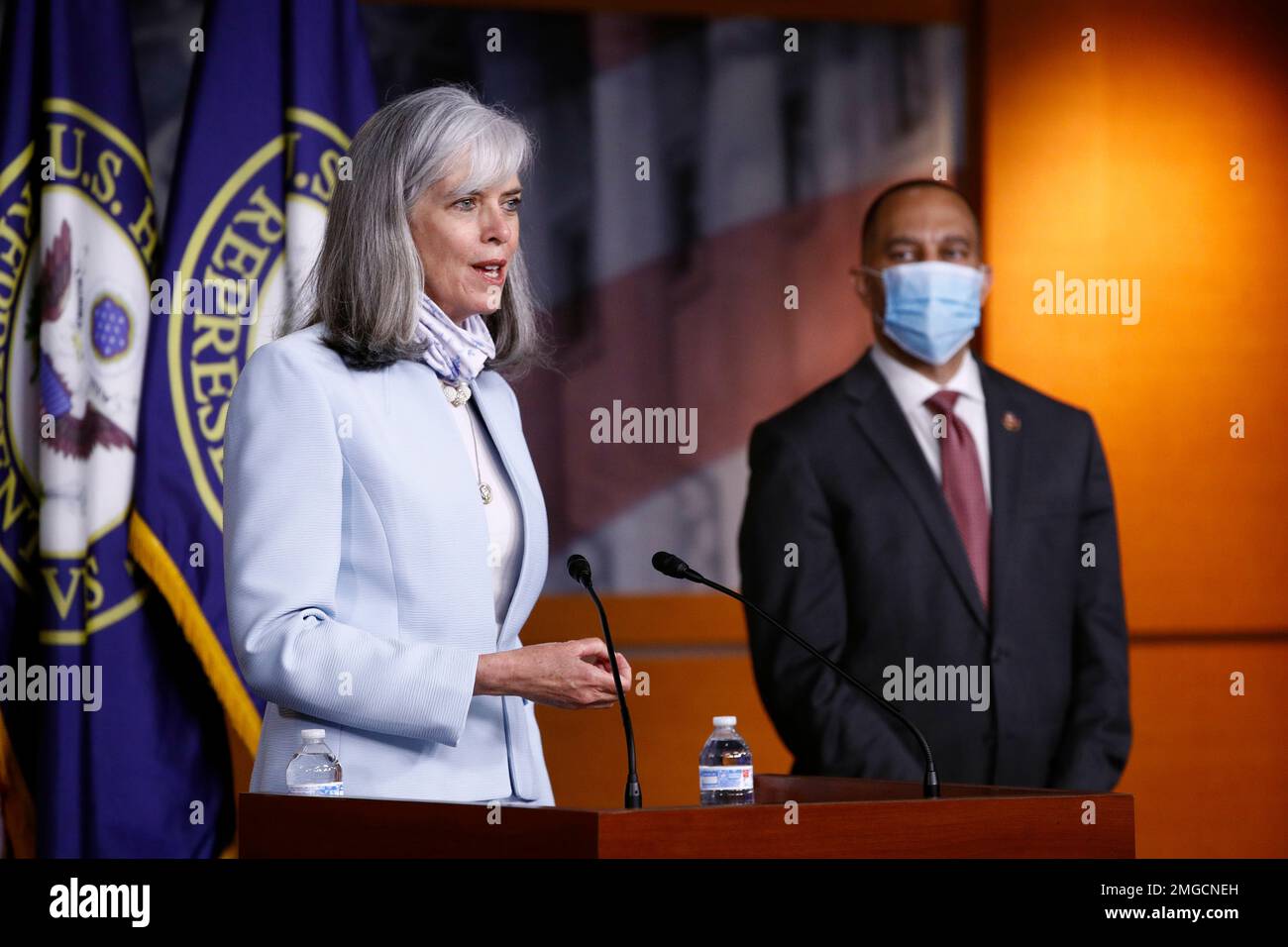 Democratic Caucus Vice Chair, Rep. Katherine Clark, D-Mass., speaks ...