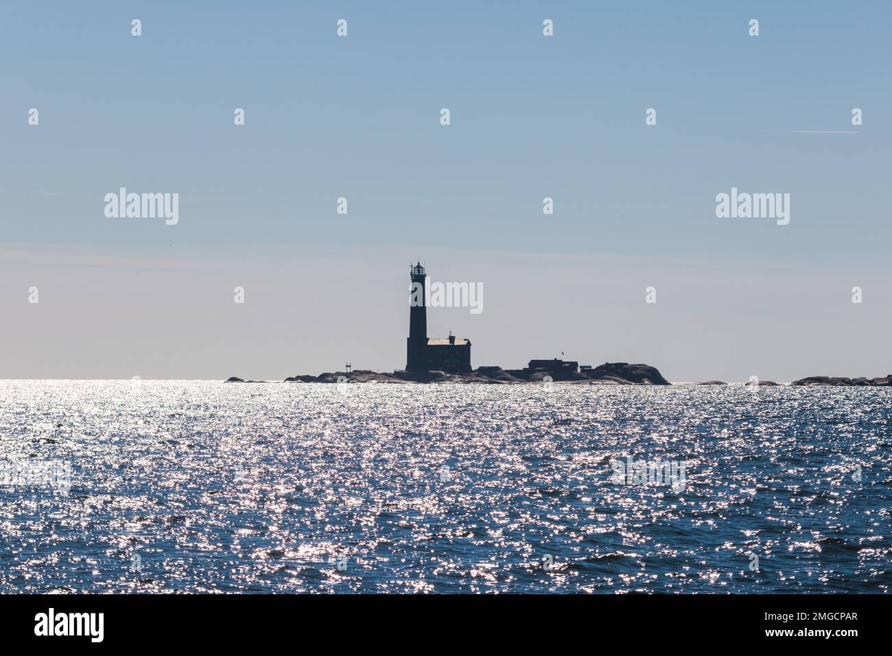 Bengtskär Lighthouse, view of Bengtskar island in Archipelago Sea ...