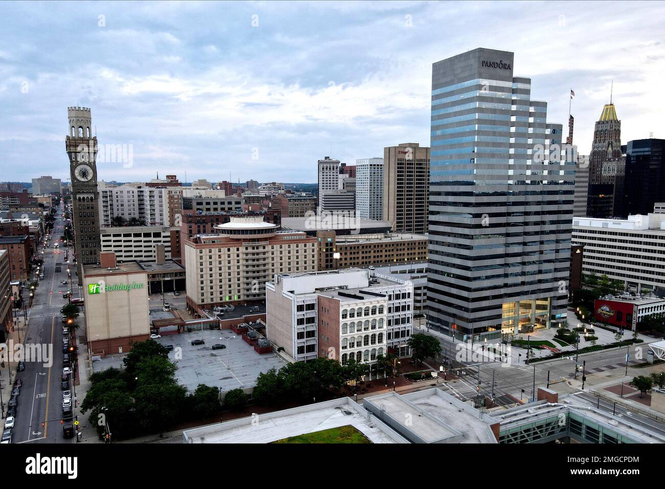A general aerial view of the Baltimore downtown skyline, Saturday, June ...