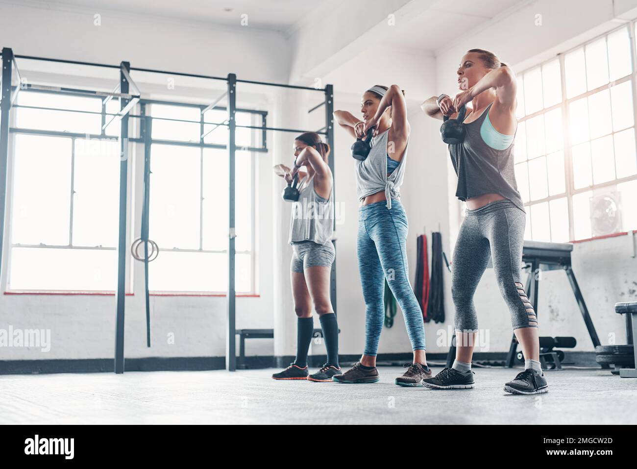 Work for what they said you couldnt have. three women working out with ...
