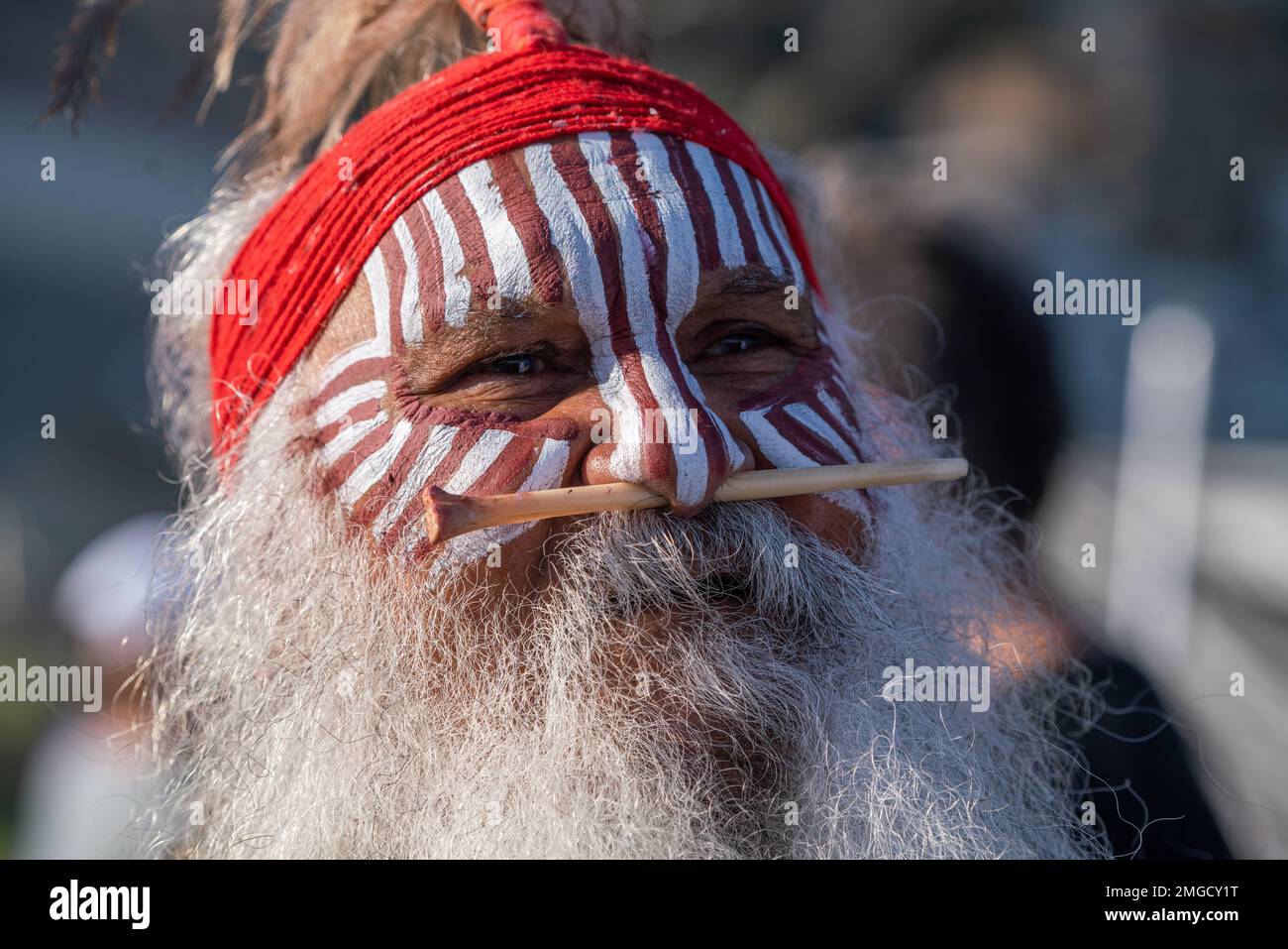 Adelaide, Australia. 26 January 2023. Major Sumner a Ngarrindjeri ...