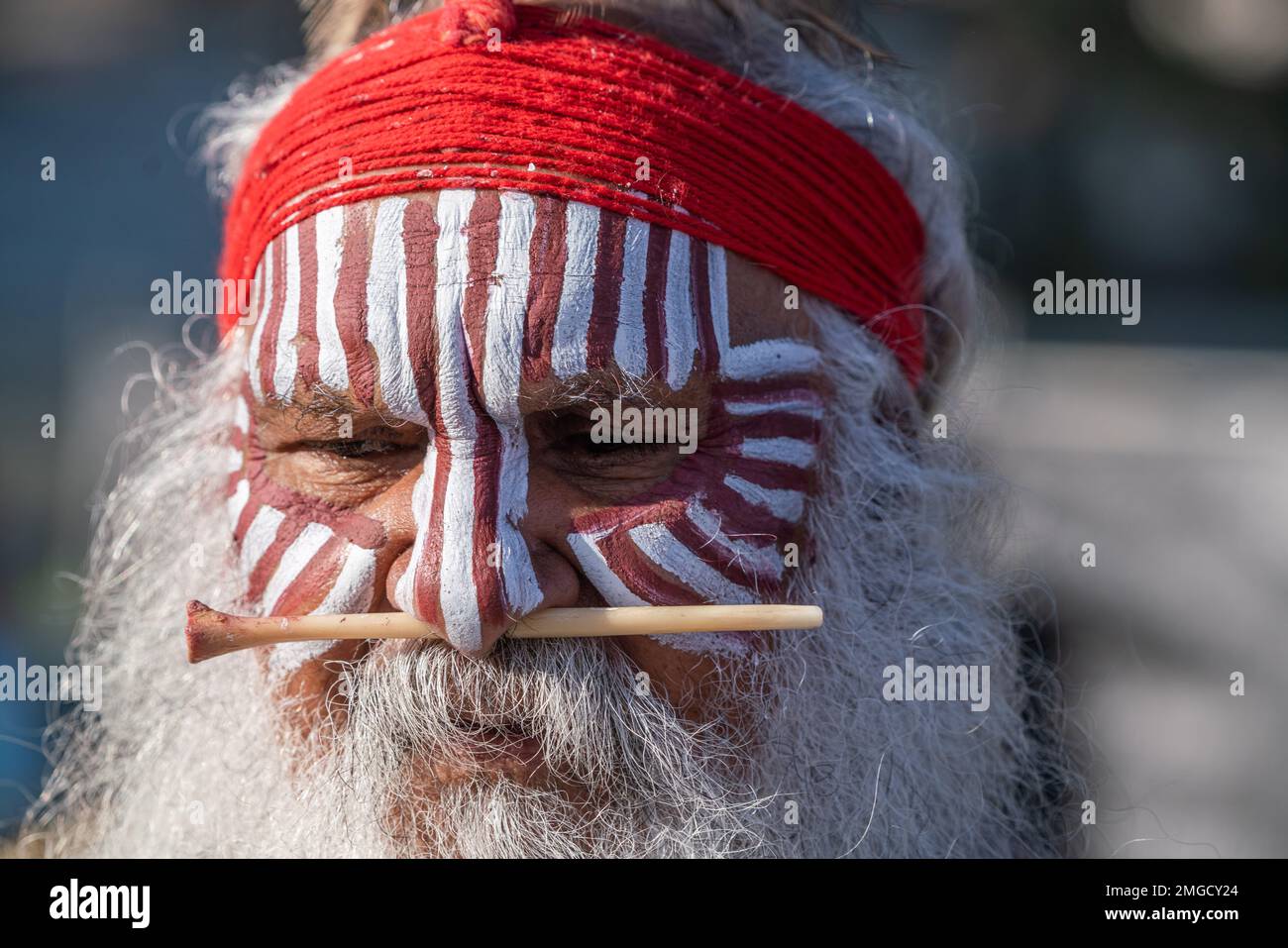 Adelaide, Australia. 26 January 2023. Major Sumner a Ngarrindjeri ...