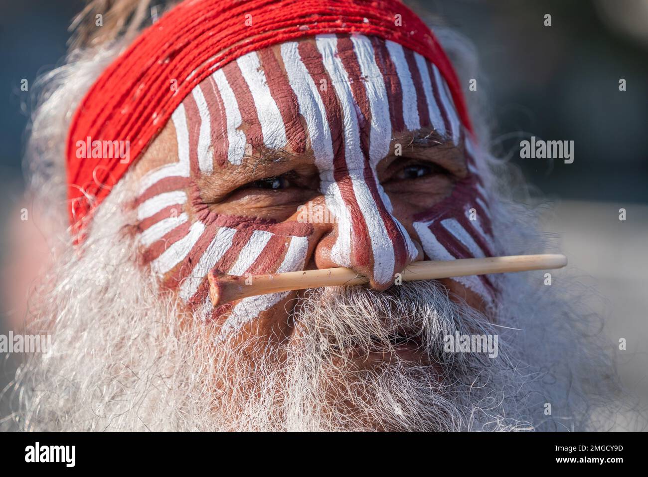 Adelaide, Australia. 26 January 2023. Major Sumner a Ngarrindjeri ...