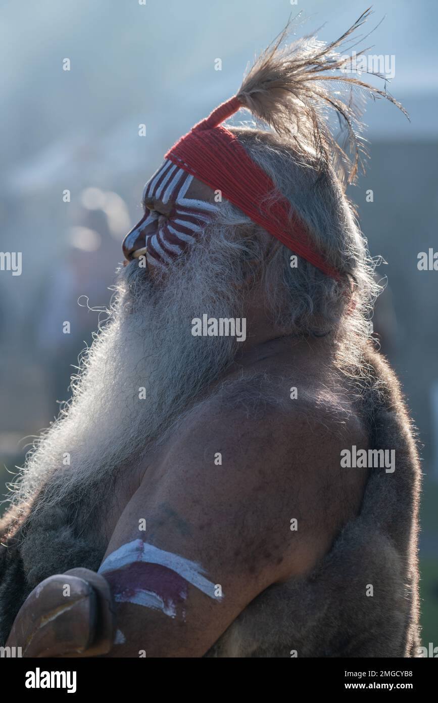 Adelaide, Australia. 26 January 2023. Major Sumner a Ngarrindjeri ...