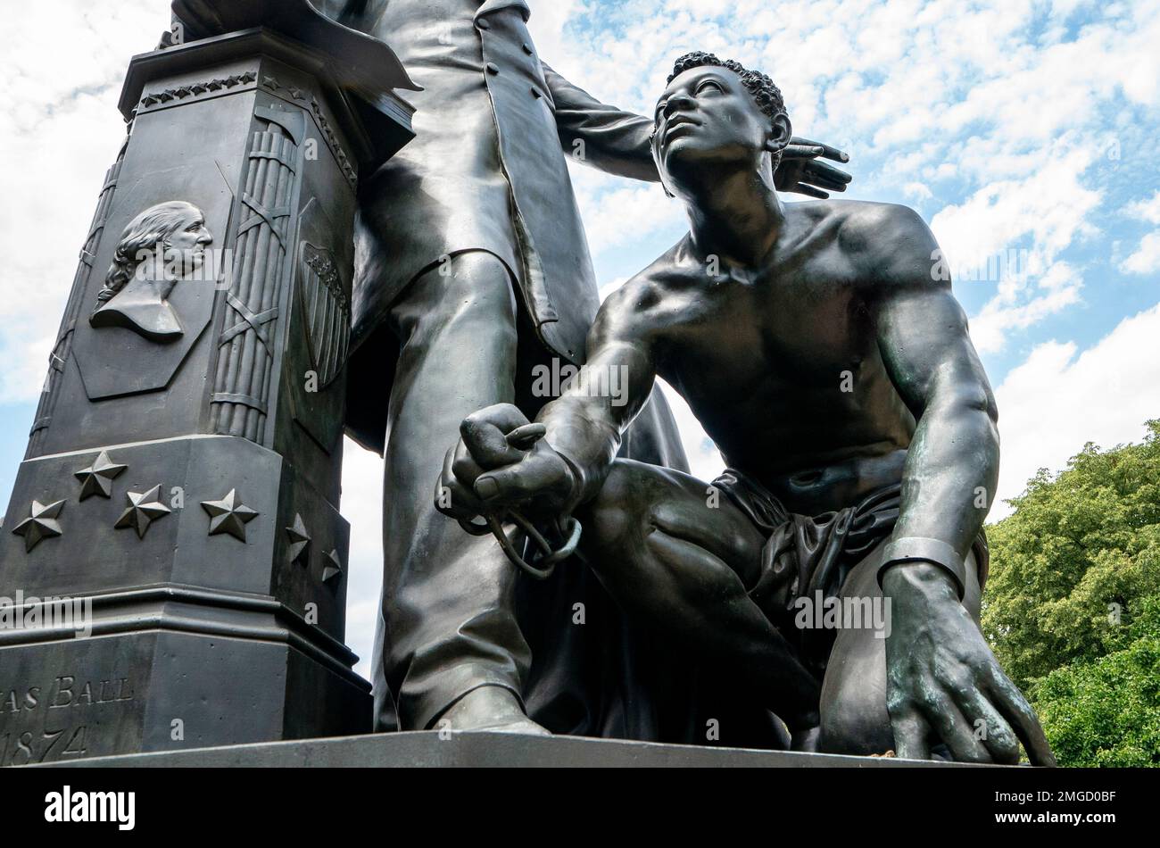 The Emancipation Memorial in Washington's Lincoln Park depicts a freed ...