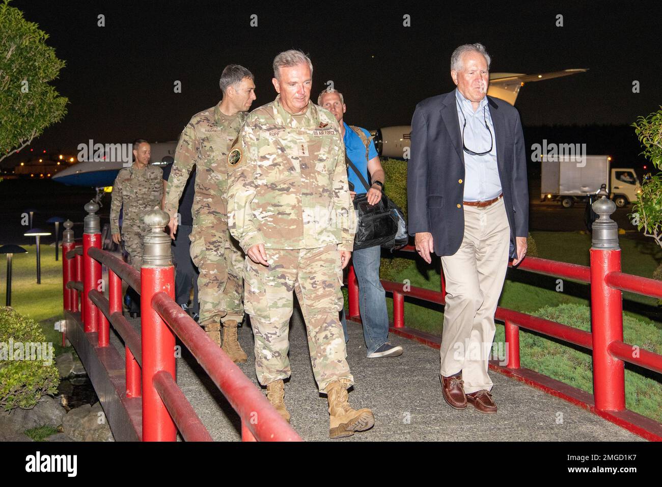 Secretary of the Air Force Frank Kendall, right, and Lt. Gen. Ricky ...
