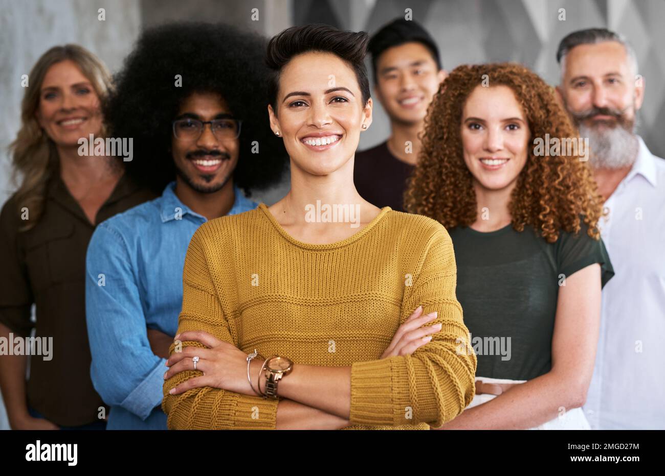 Were confident in our own ability. Cropped portrait of a group of ...