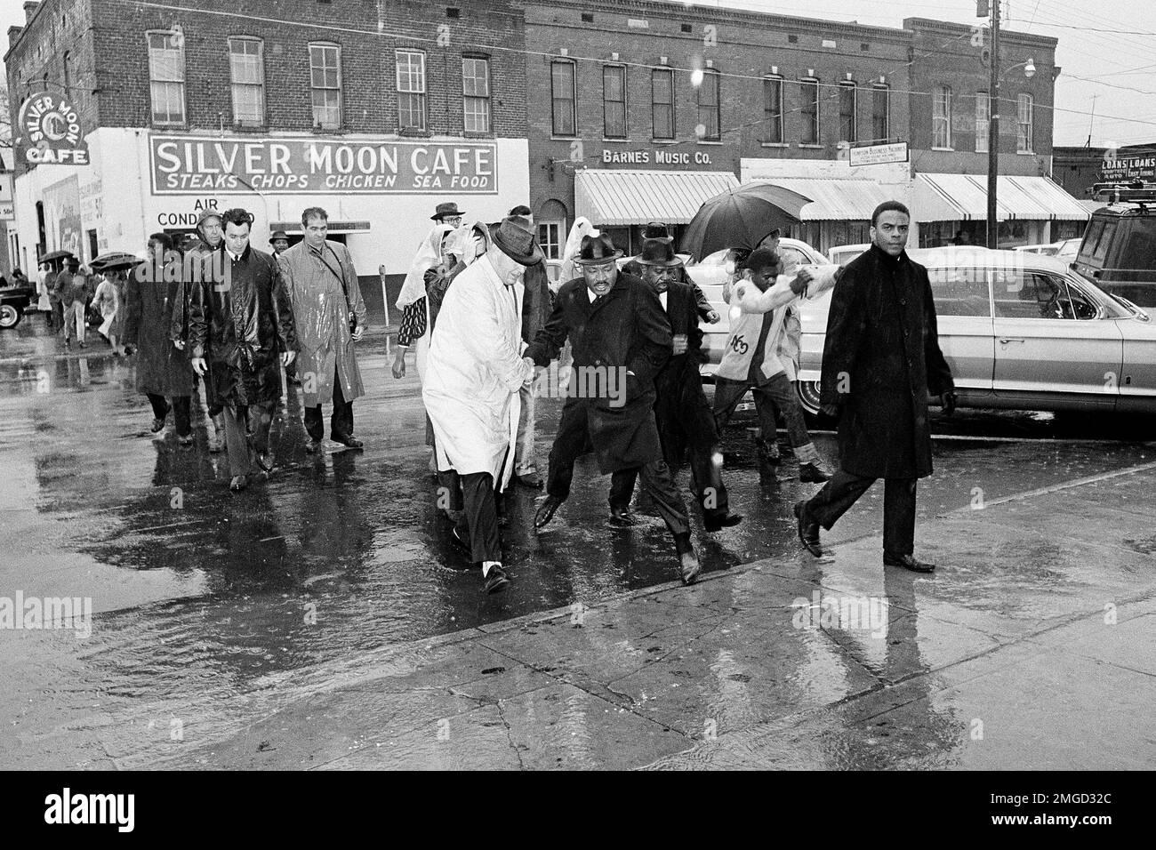 FILE - In this March 1, 1965 file photo Dr. Martin Luther King Jr. hops ...