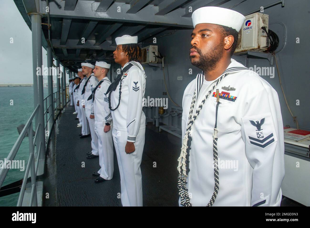 APRA HARBOR, Guam (Aug. 23, 2022) – Sailors assigned to the Emory S ...