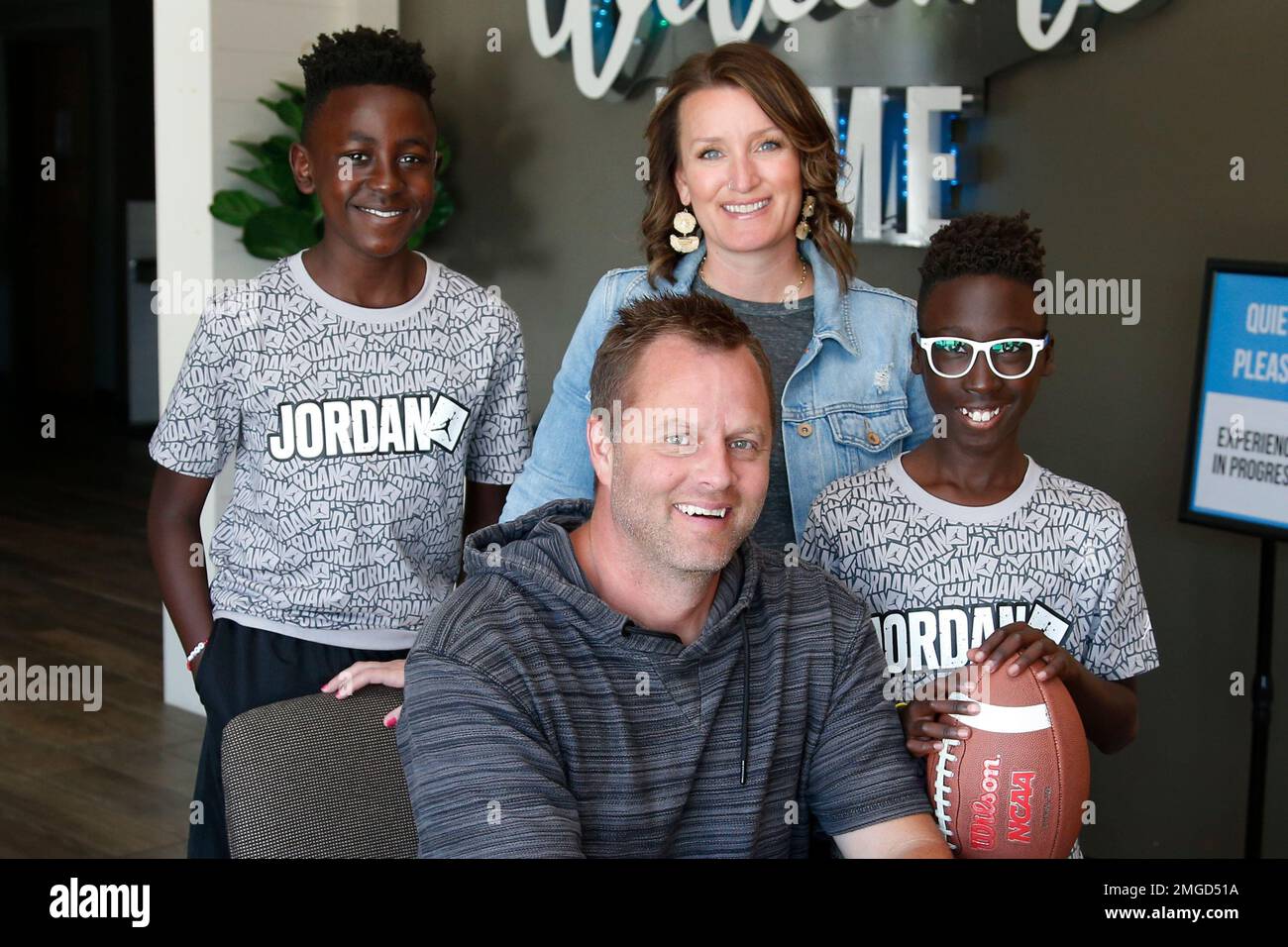The Porter family is pictured at their church Friday, June 12, 2020, in ...