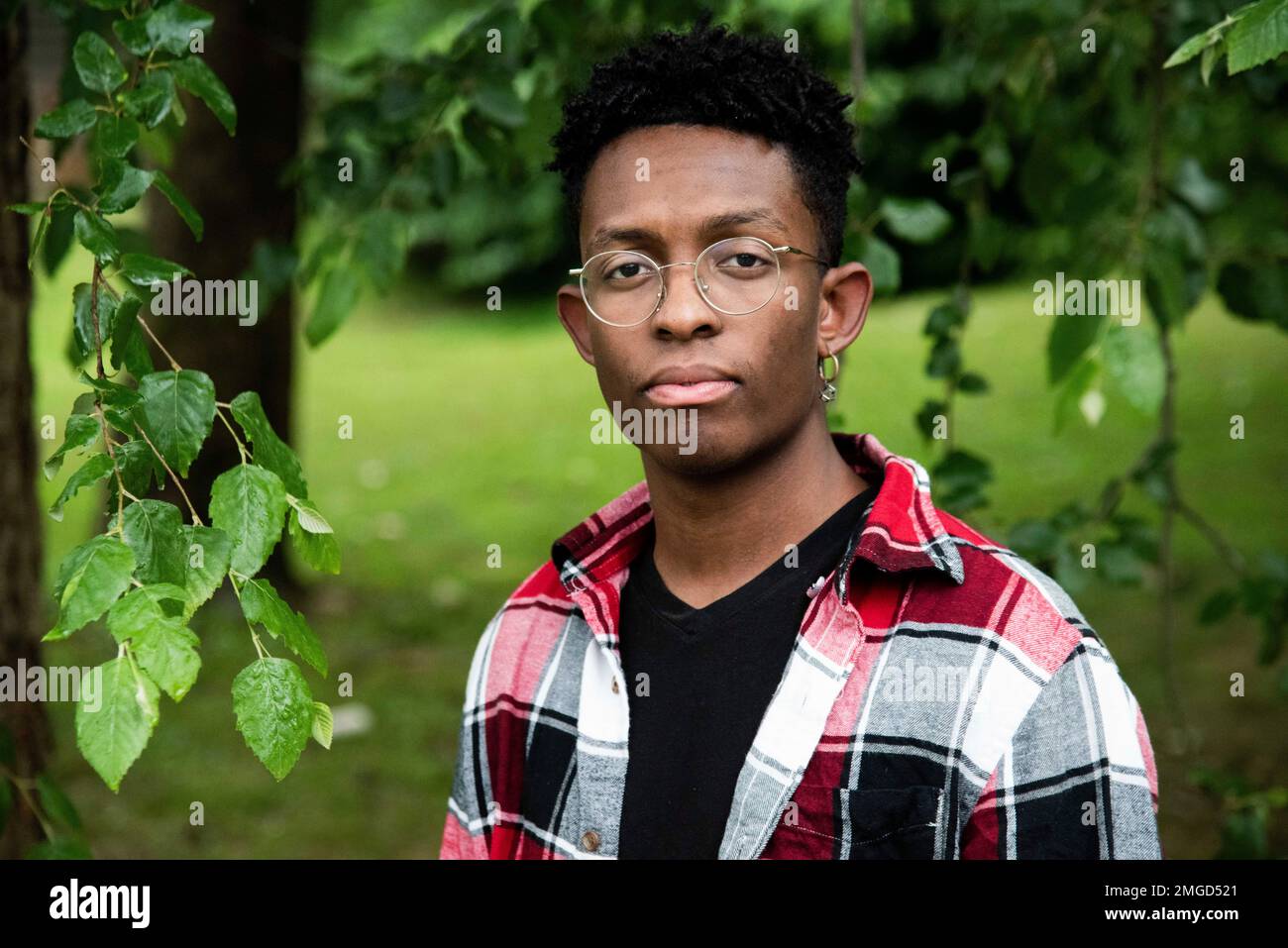 In this June 21, 2020 photo, country rapper Breland poses for a ...