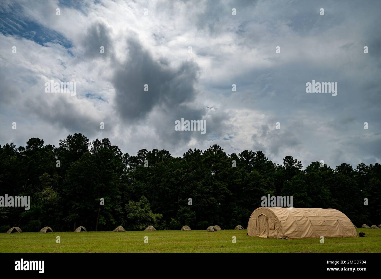 The base camp of exercise Iron Hand 22-09 is photographed at North ...