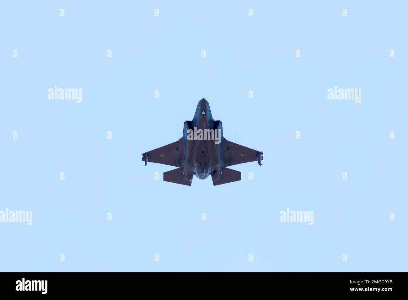 A Royal Australian Air Force (RAAF) F-35A Lightning II aircraft with No. 75 Squadron approaches ...