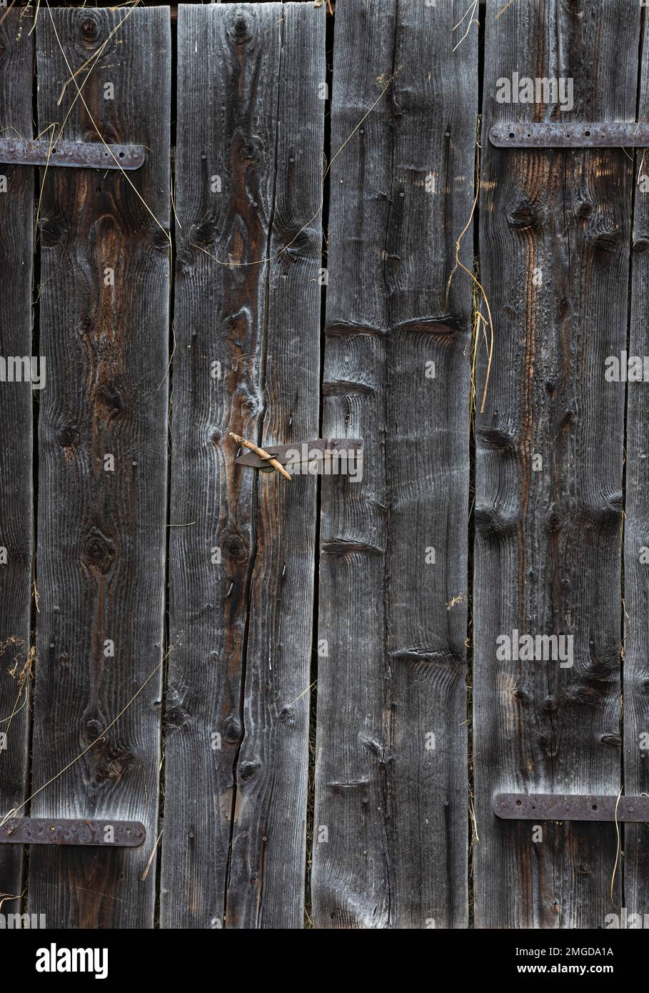 Wooden rustic barn door, faded and vintage tones, wooden board texture ...