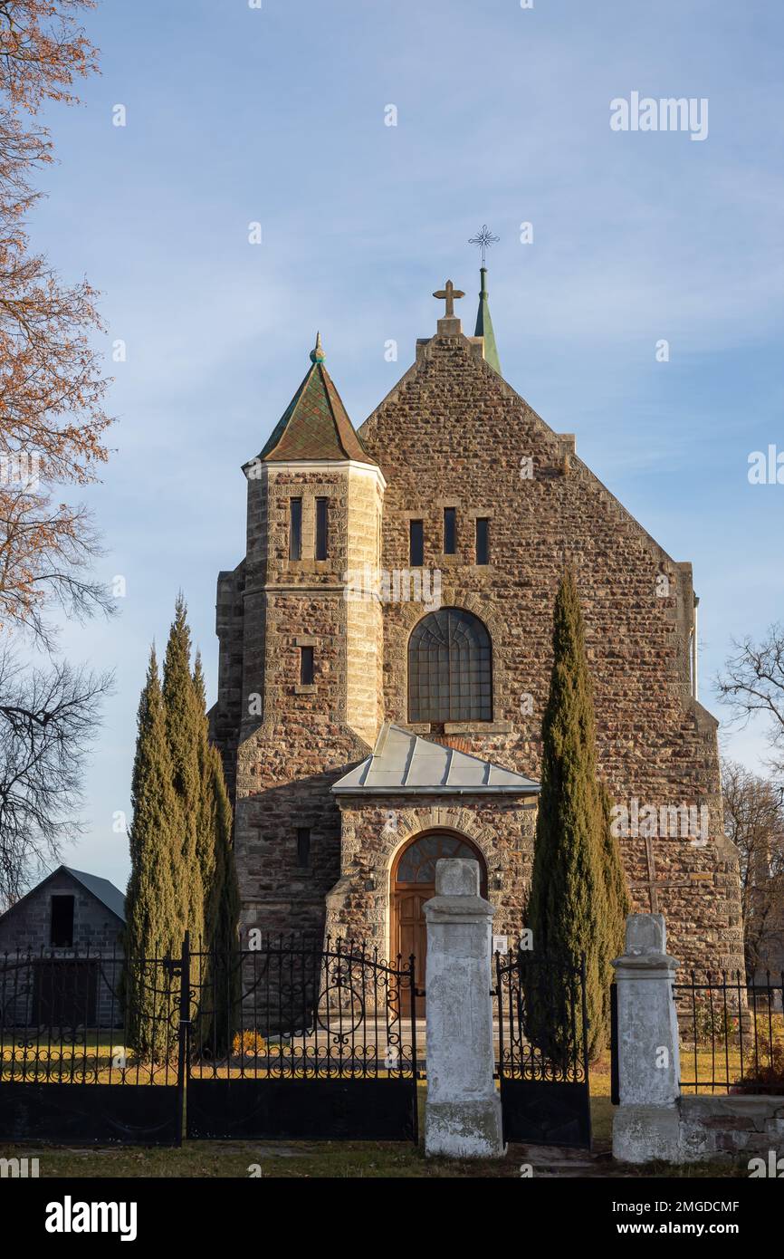 Roman Catholic Church in Trybukhivka, Ternopil region, Ukraine Stock ...