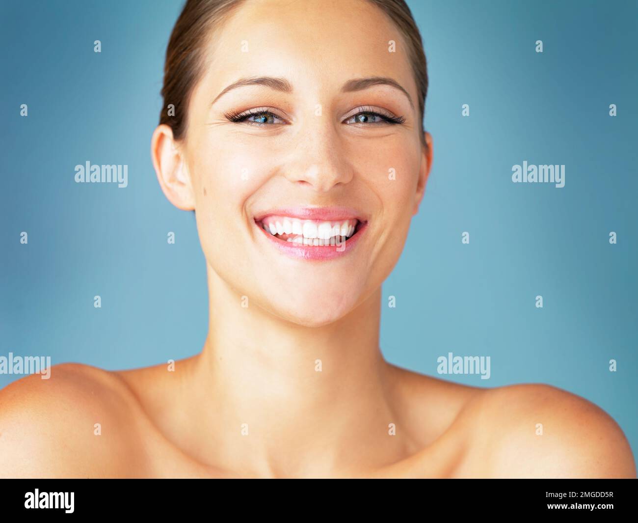 Theres something beautiful about happiness. Studio portrait of a ...