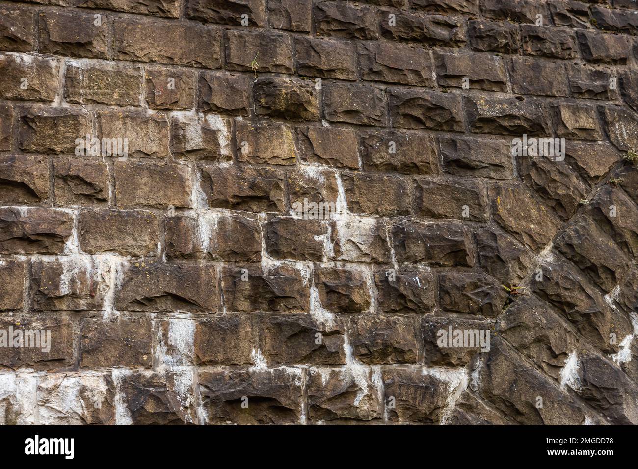 Very old stone masonry of the railway bridge Stock Photo - Alamy