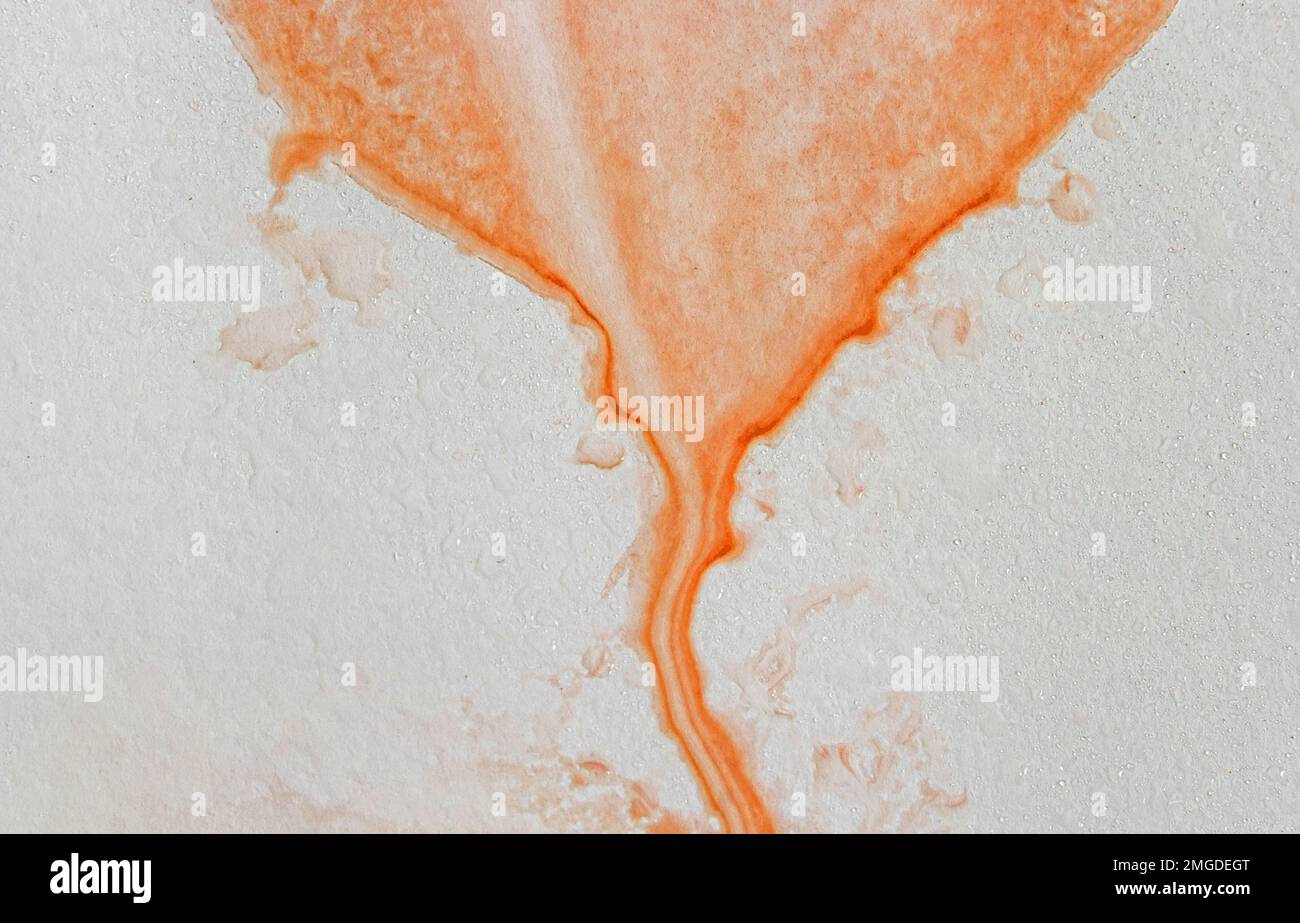 Bright watercolor blue-red stain drips. Abstract illustration on a ...