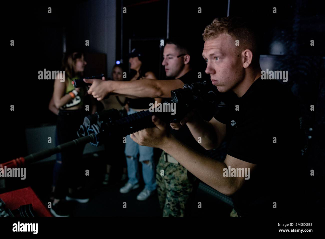 Indoor simulated marksmanship trainer hi-res stock photography and ...