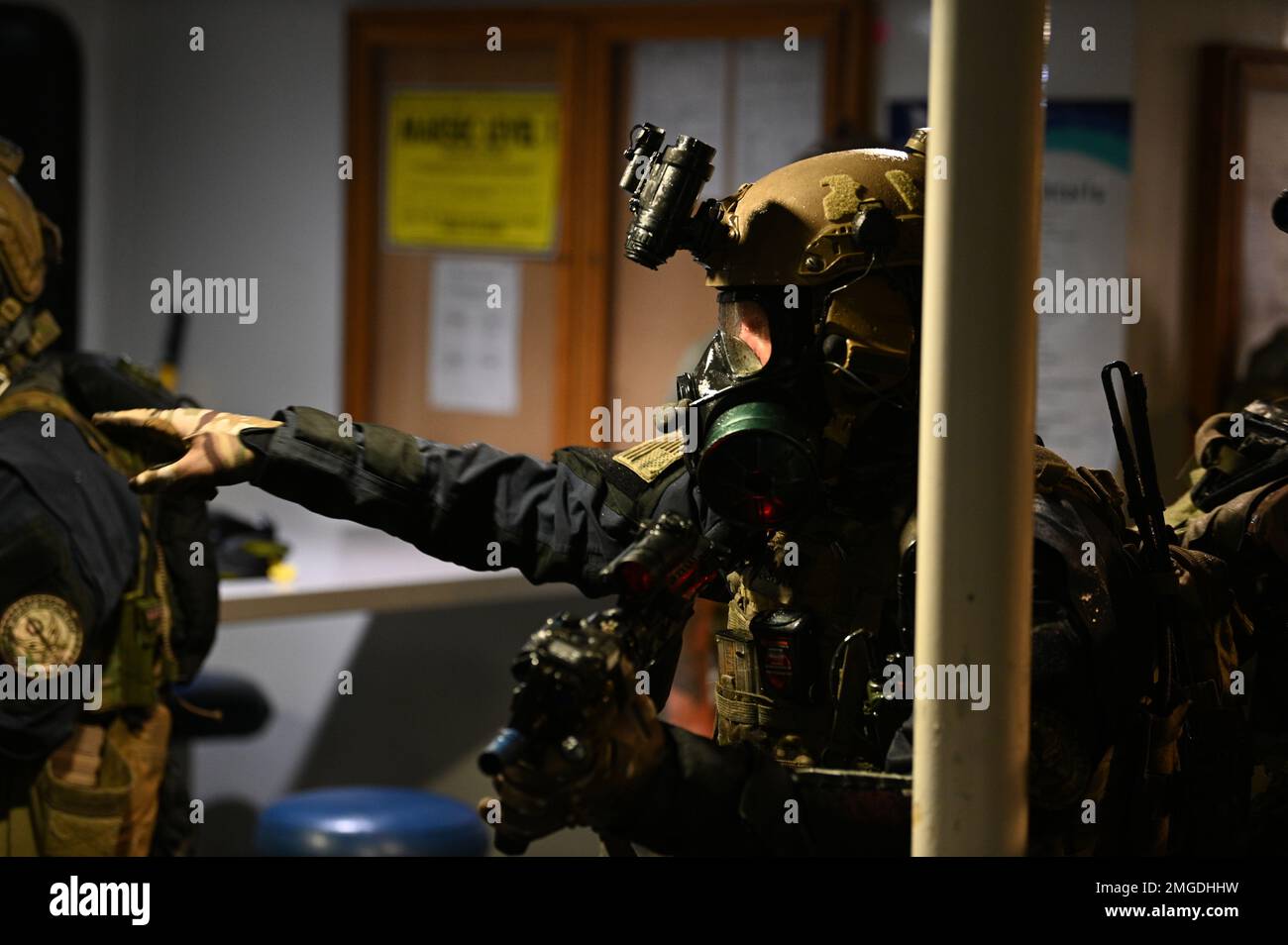 A member from the Coast Guard Maritime Security Response Team East ...