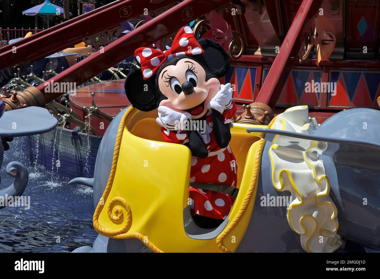 Iconic cartoon character Minnie Mouse poses during a media tour at the ...