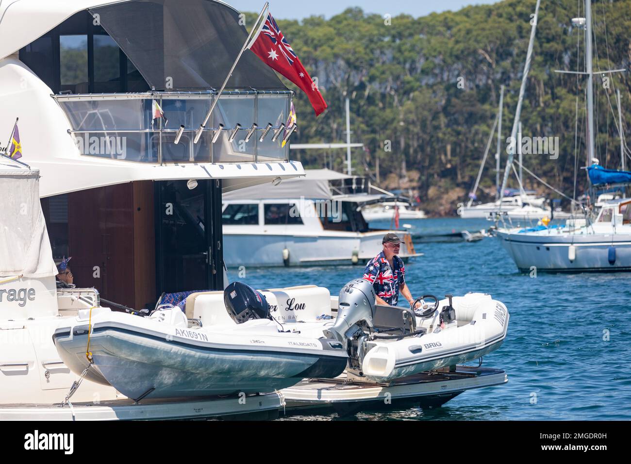 Sydney, Australia. Thursday 26th January 2023. Boat owners celebrate ...