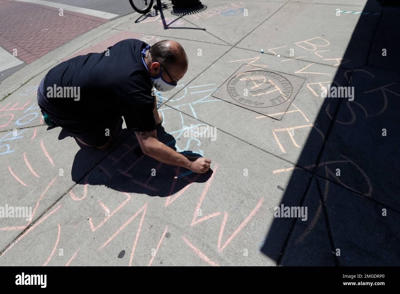 Dr. Steven Migalski attends the Sidewalk Chalk Action in Andersonville ...