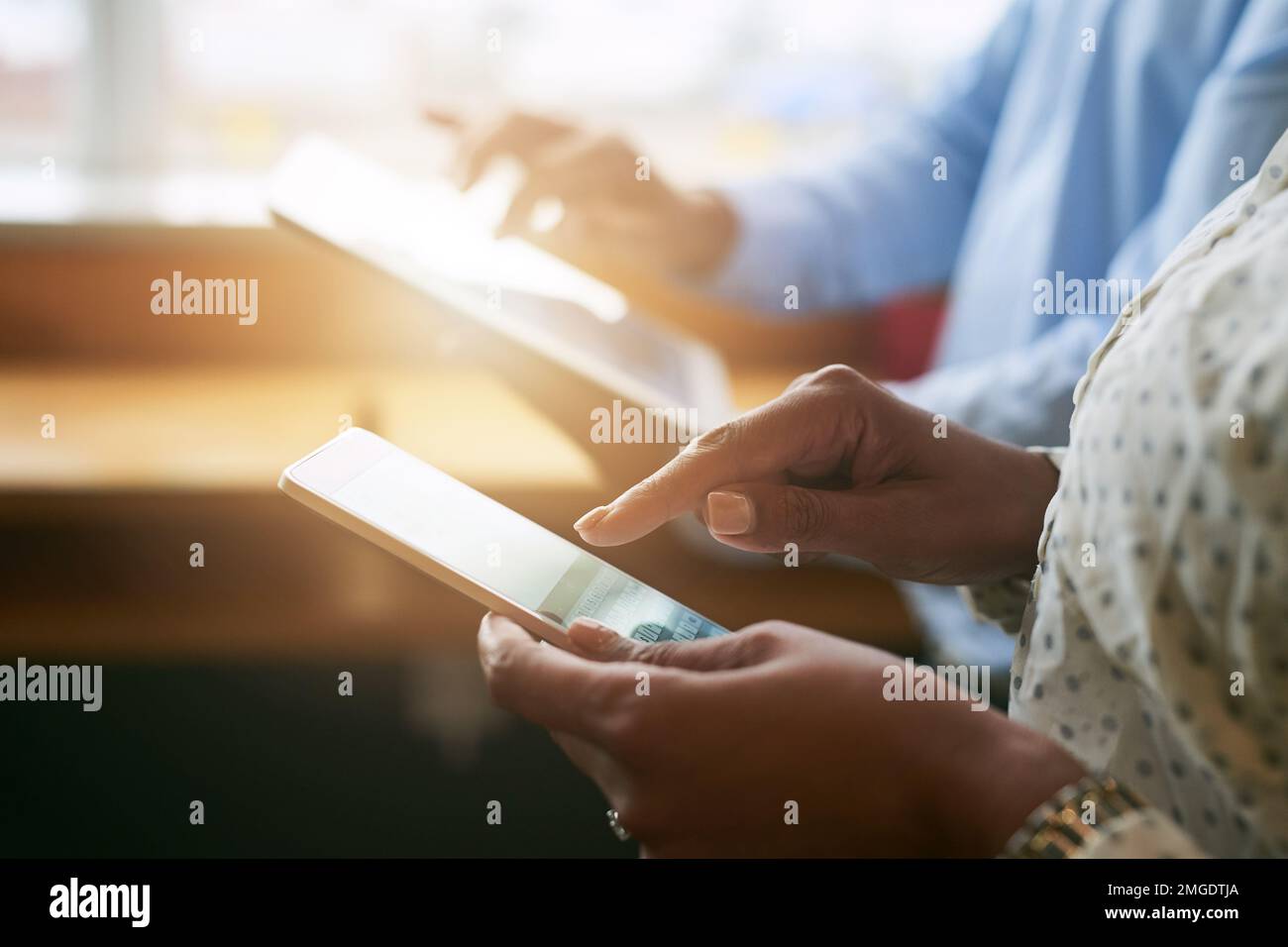 The further you extend your reach, the better for business. Closeup ...