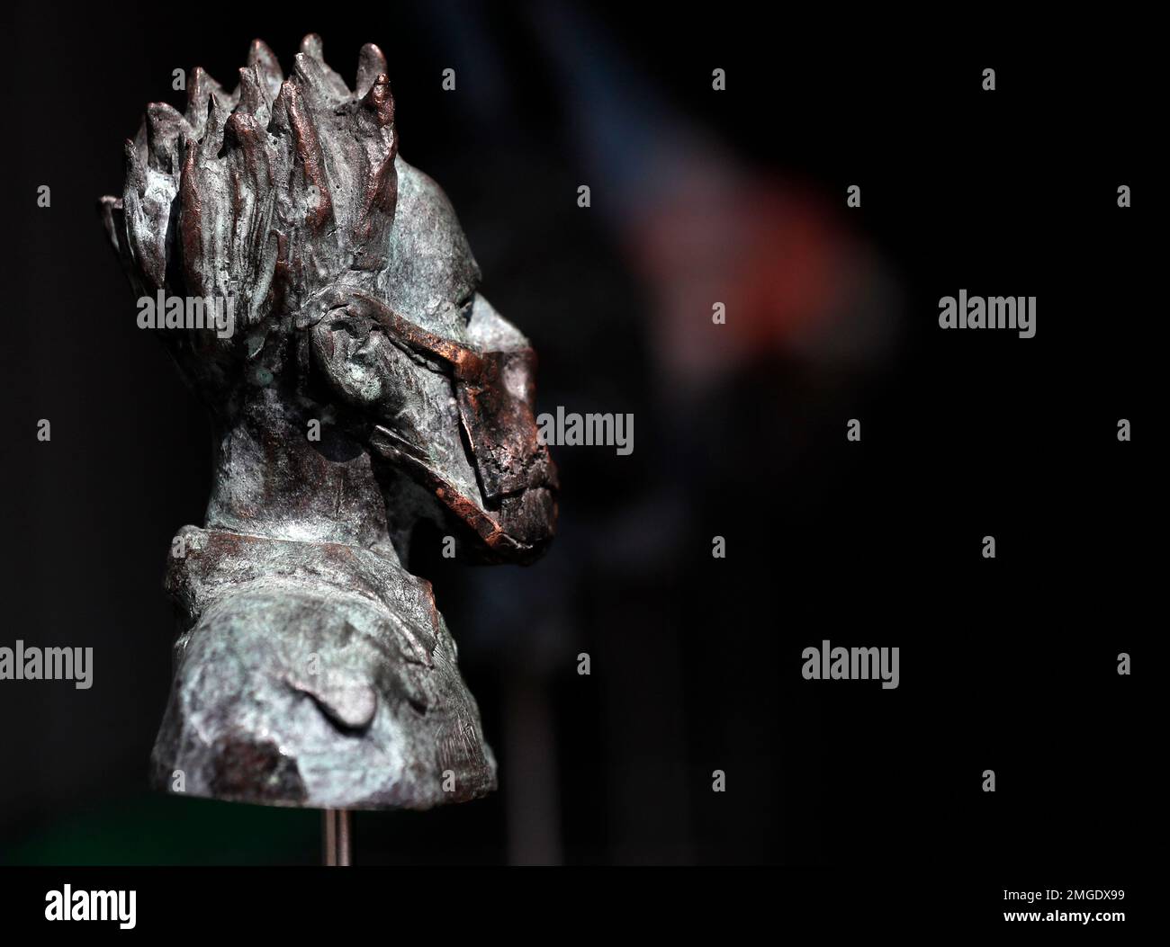 A view of an statue on display in an exhibition by Czech artist Michal ...