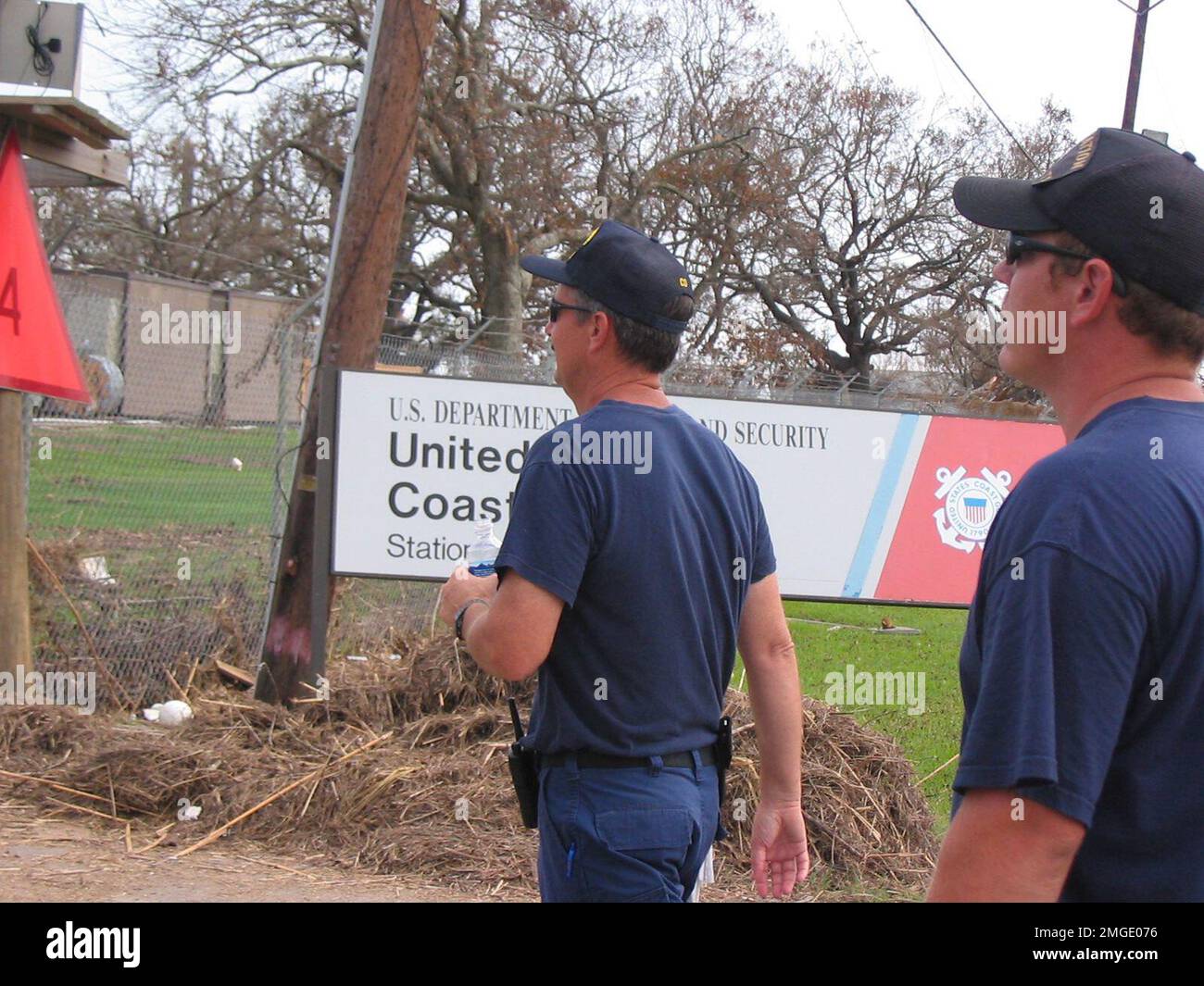Station Sabine, Texas - 26-HK-2-3. Coast Guard personnel near STA ...