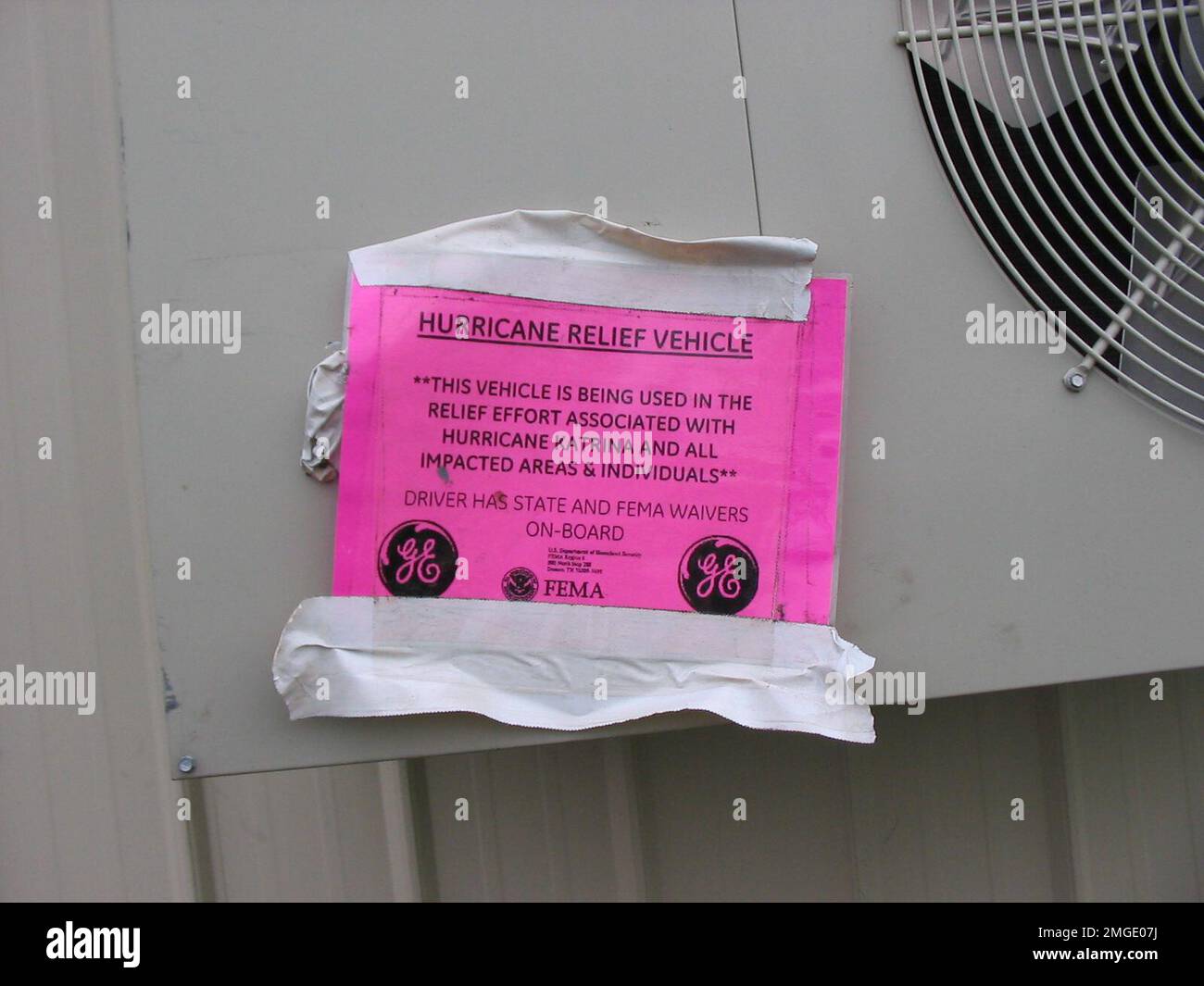 Station Sabine, Texas - 26-HK-2-9. hurricane relief vehicle tag ...