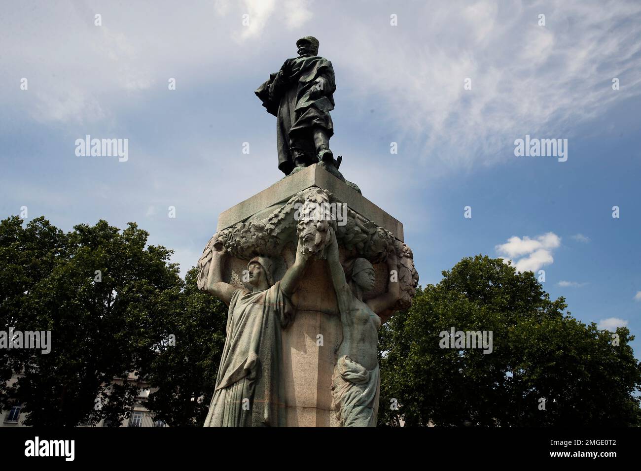 The statue of French military commander Joseph Gallieni is seen outside ...