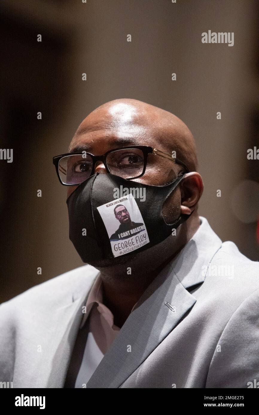 Philonise Floyd, a brother of George Floyd, appears during a House ...