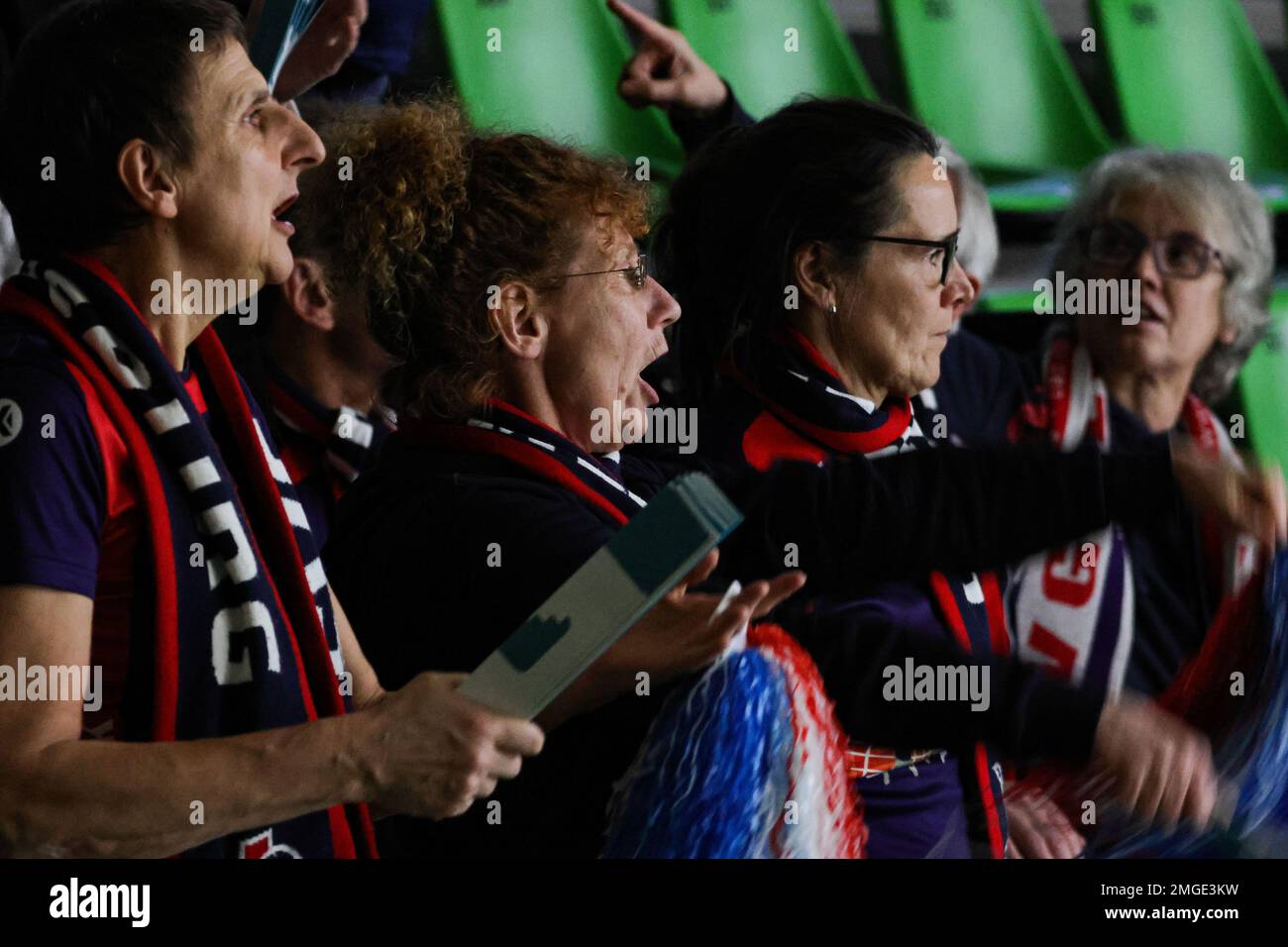 PalaPanini, Modena, Italy, January 25, 2023, Supporters of SVG at ...
